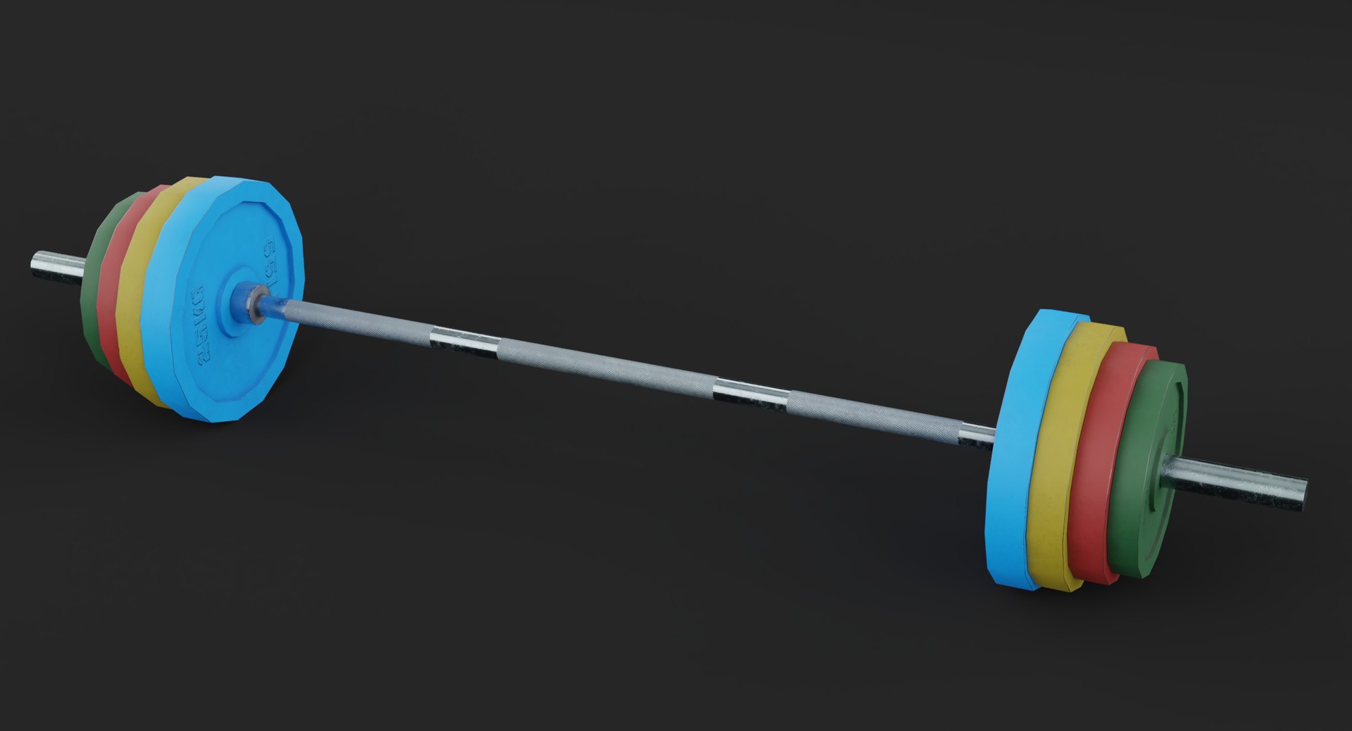 3D Gym Barbell Weight Plates Model - TurboSquid 1306417