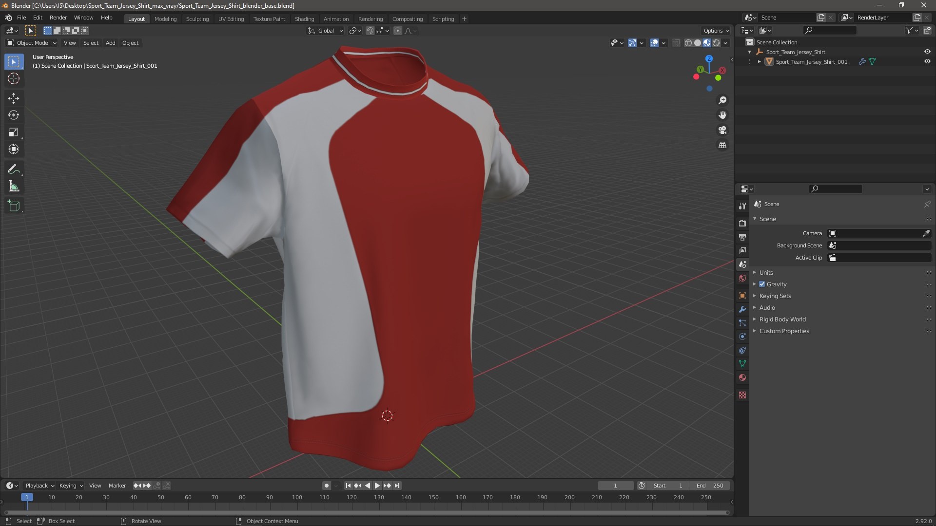 Sport Team Jersey Shirt 3D Model - TurboSquid 2225849