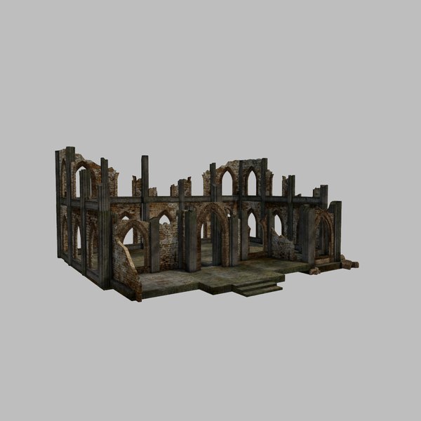 3d ruined building