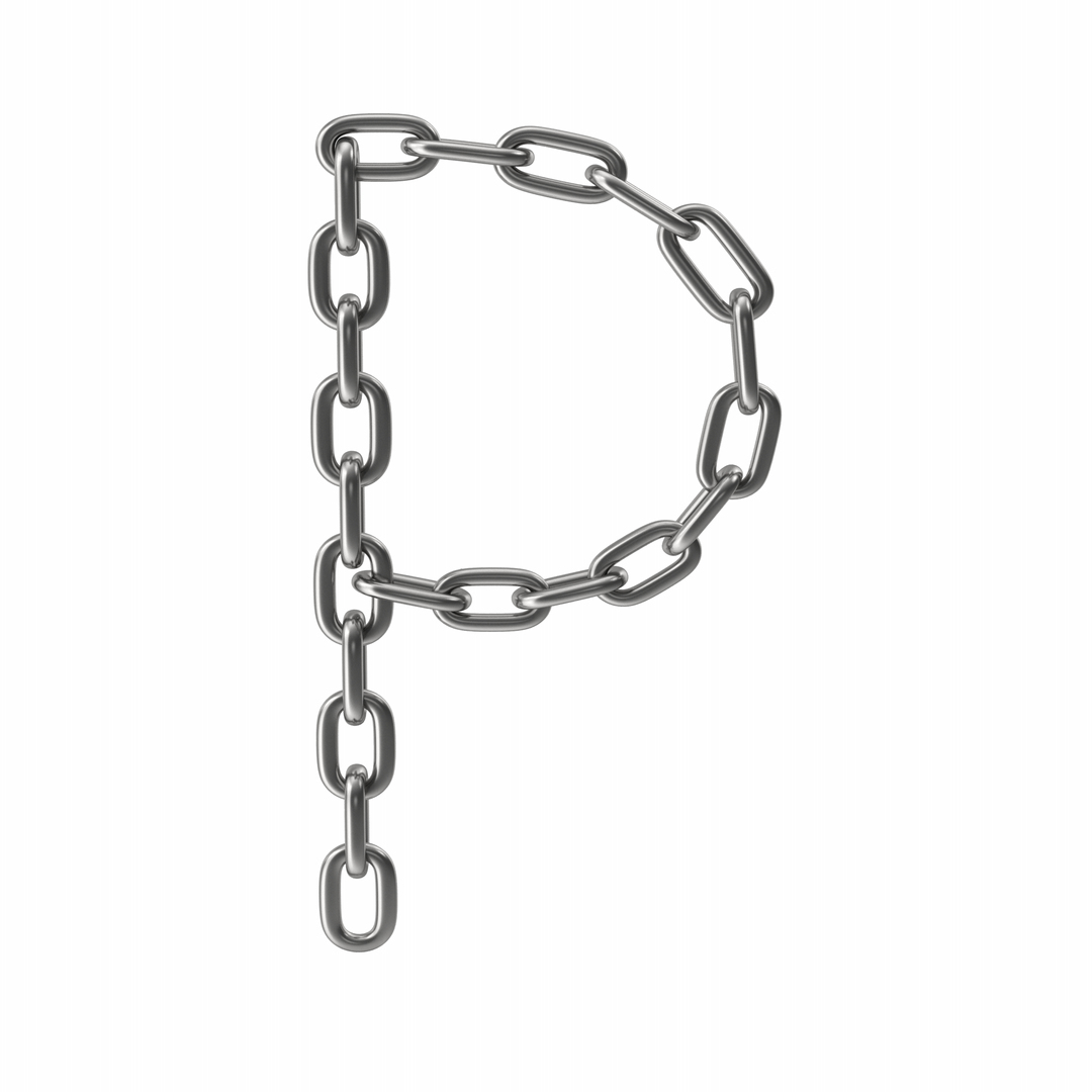 Chain Letter P model - TurboSquid 2024685