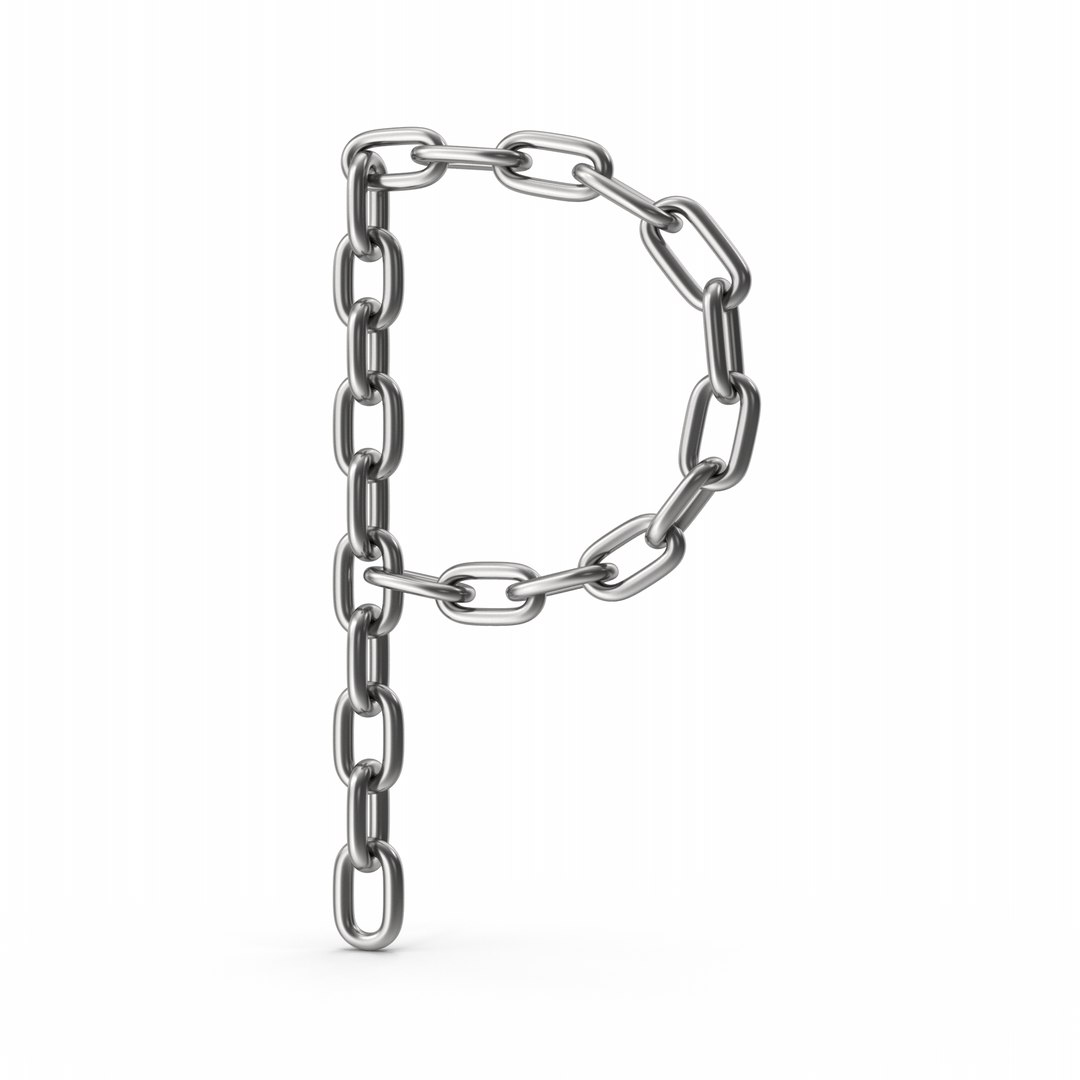 Chain Letter P model - TurboSquid 2024685