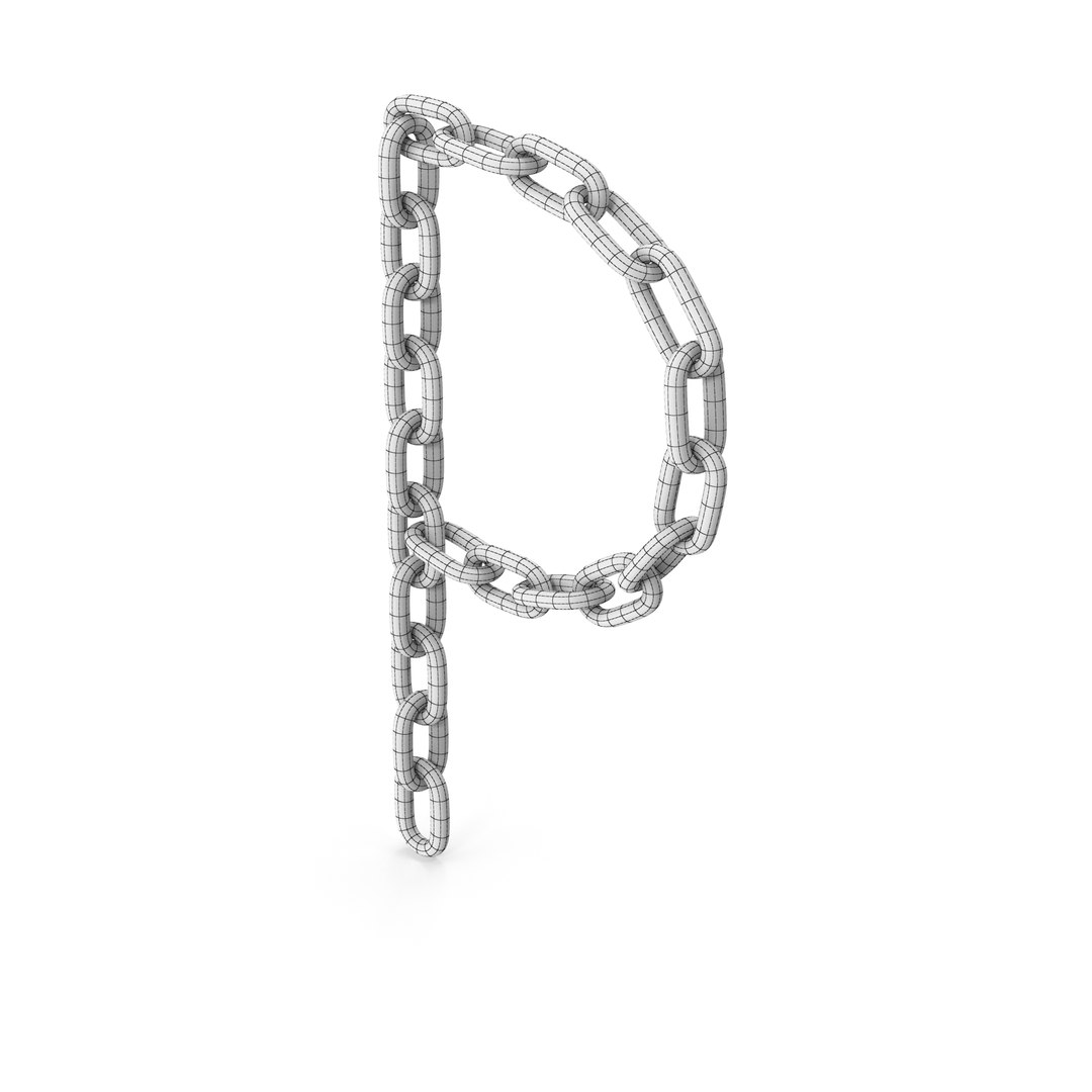 Chain Letter P model - TurboSquid 2024685