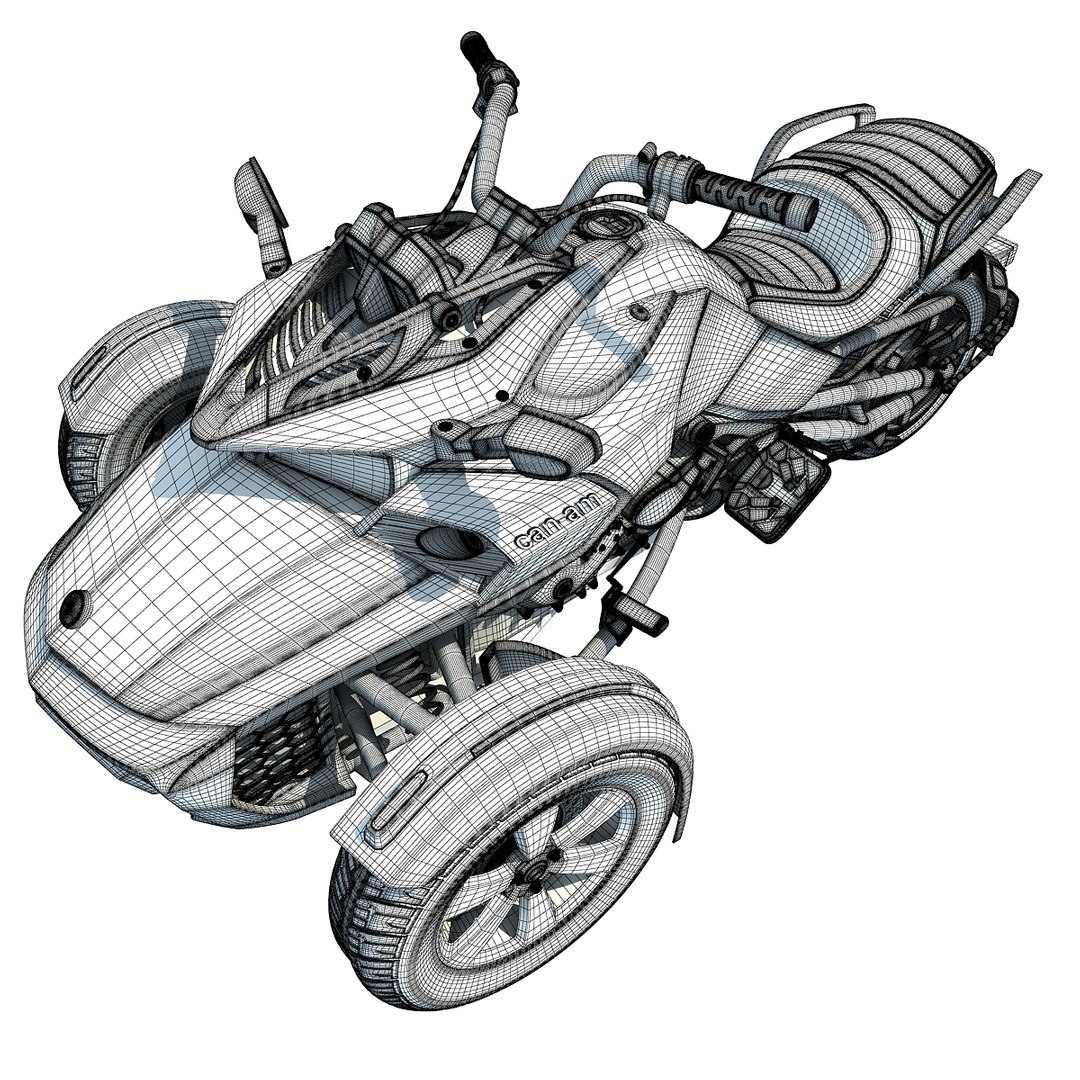 3d Model Can-am Spyder F3 Motorcycle