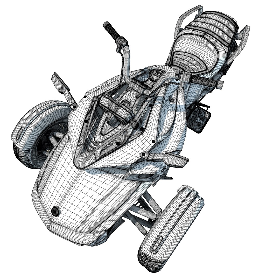 3d model can-am spyder f3 motorcycle