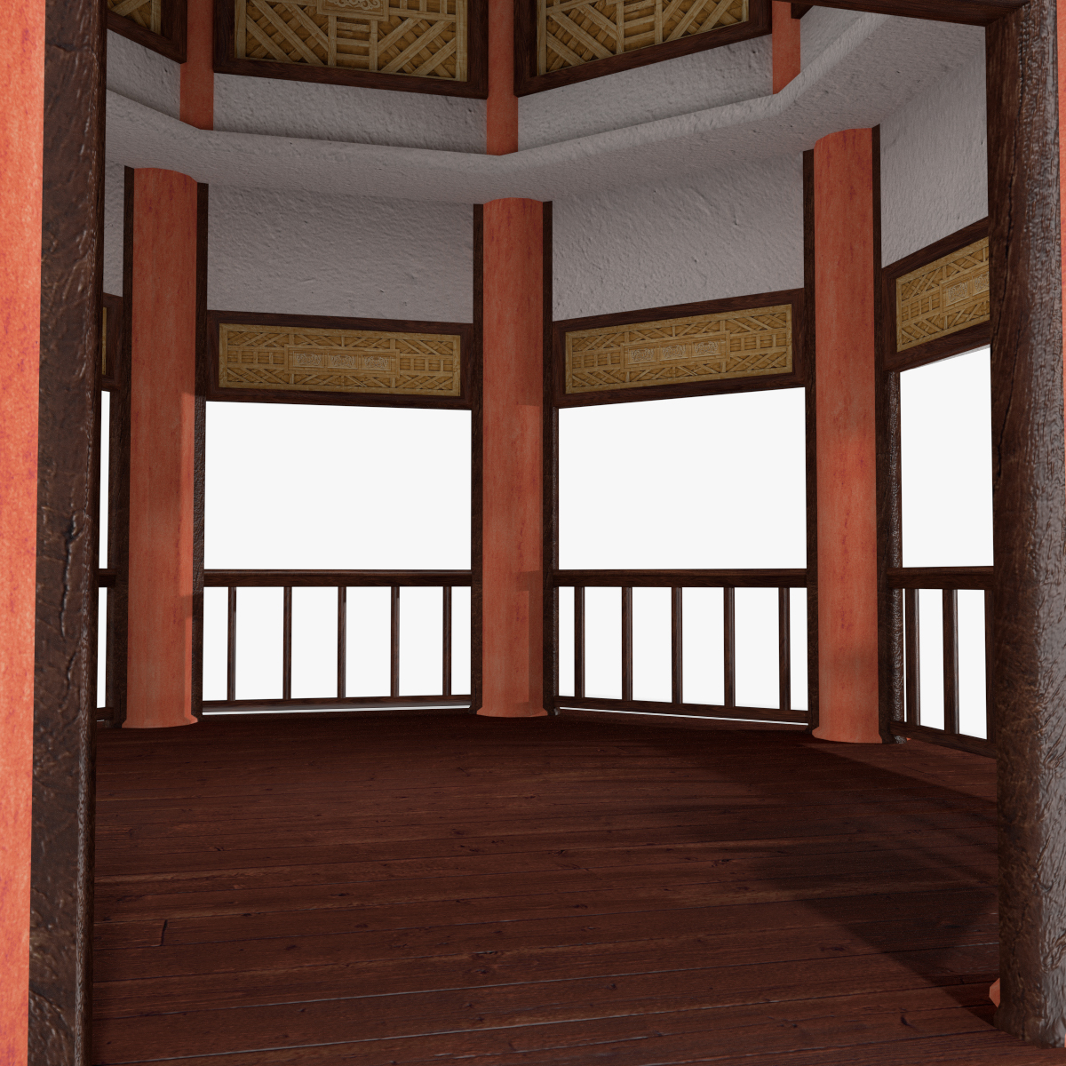 low-poly chinese pagoda 3d model