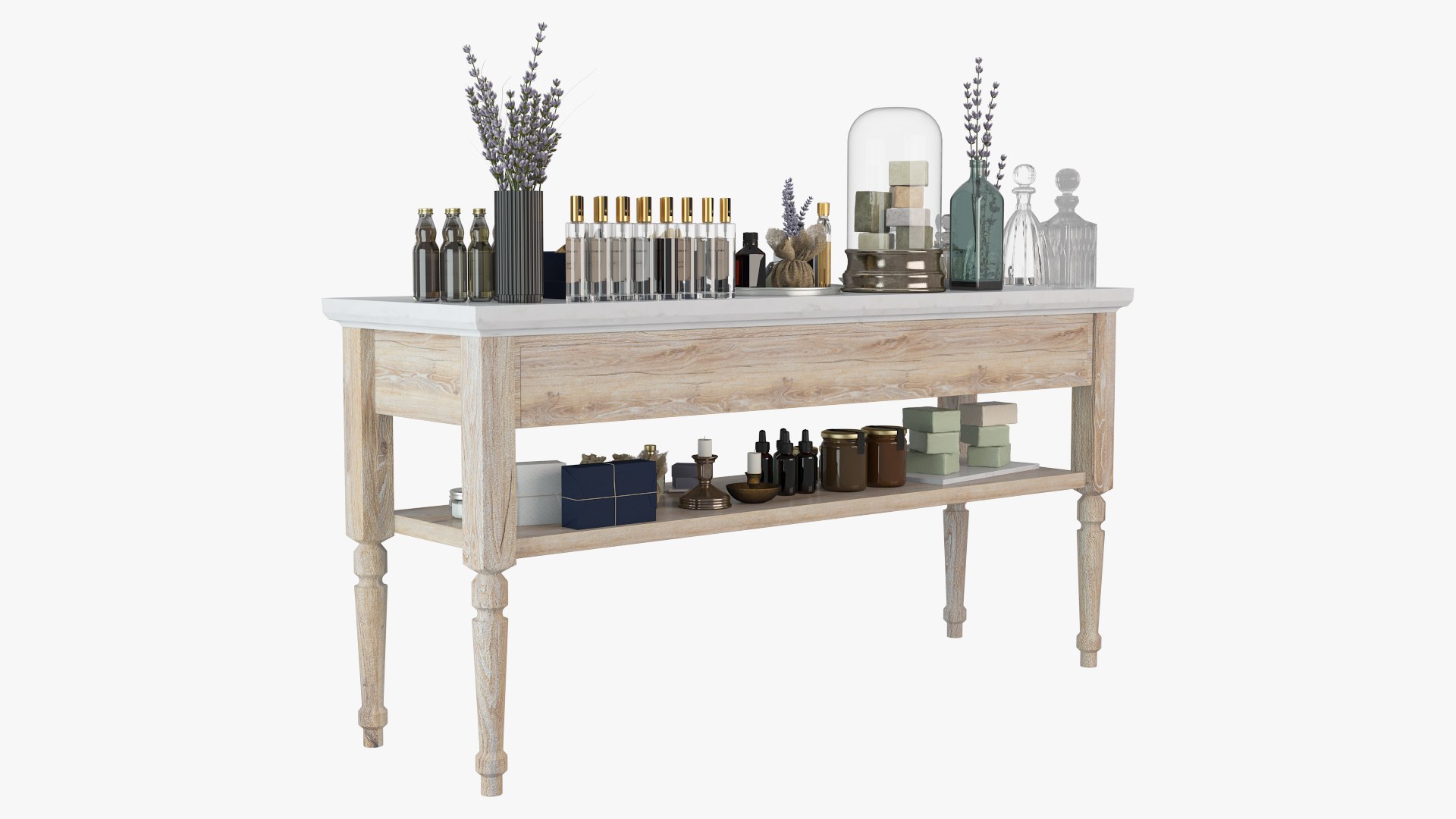 Aromatherapy Shop Cosmetics Table 3D Model - TurboSquid 1788449