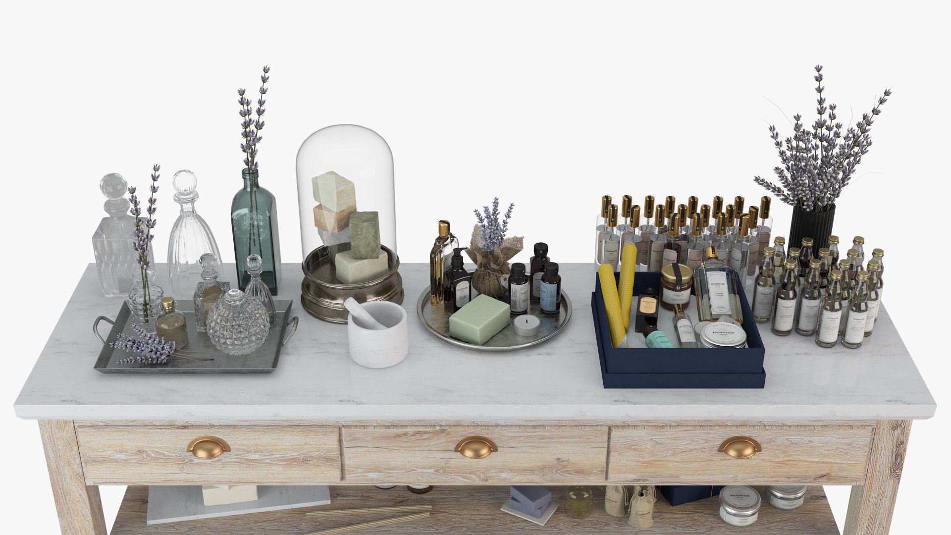 Aromatherapy Shop Cosmetics Table 3D Model - TurboSquid 1788449