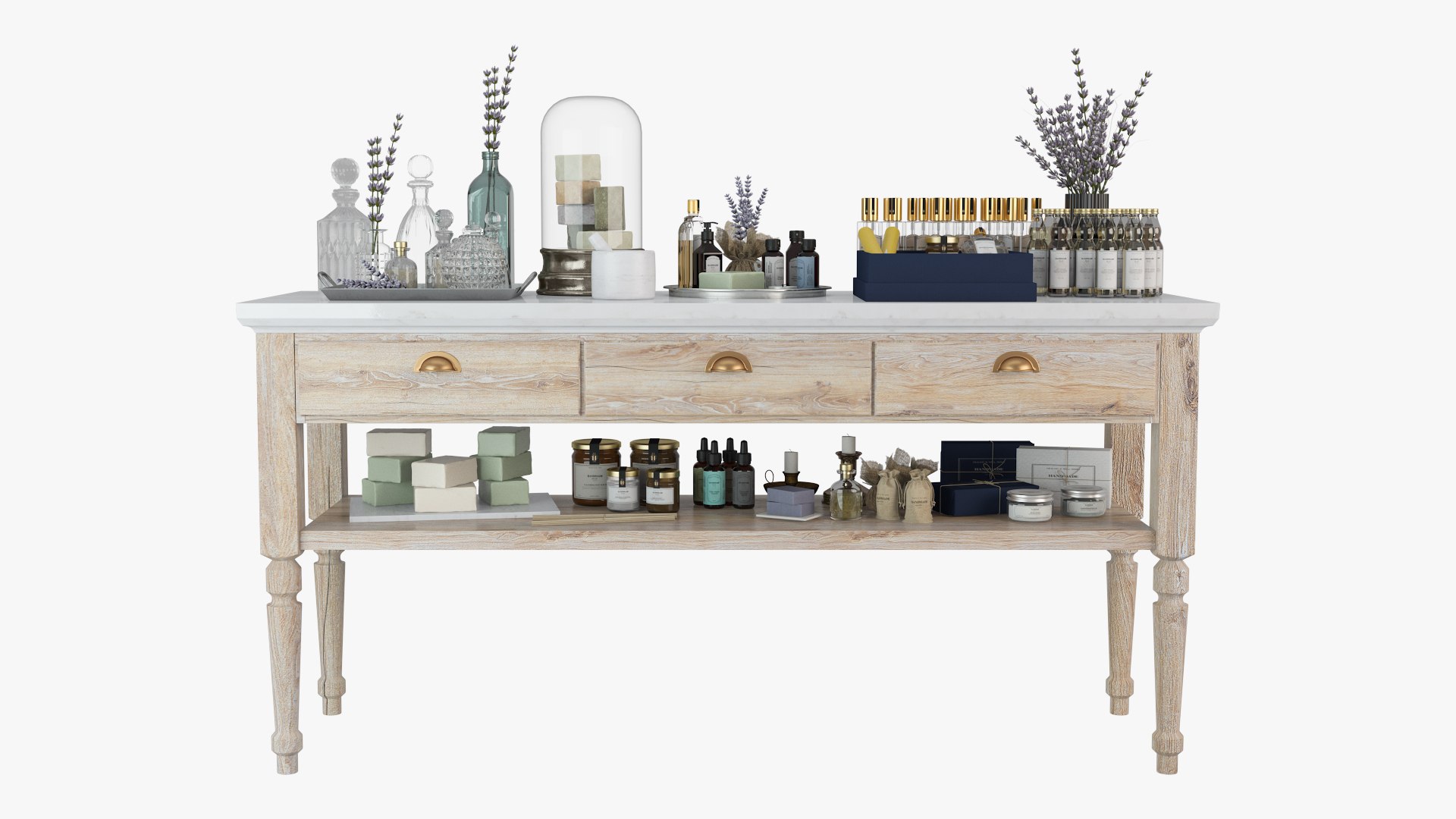 Aromatherapy Shop Cosmetics Table 3D Model - TurboSquid 1788449
