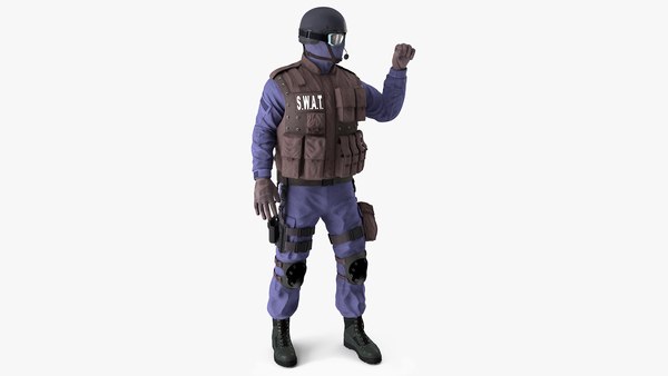 modelo 3d Oficial SWAT amañado - TurboSquid 2196914