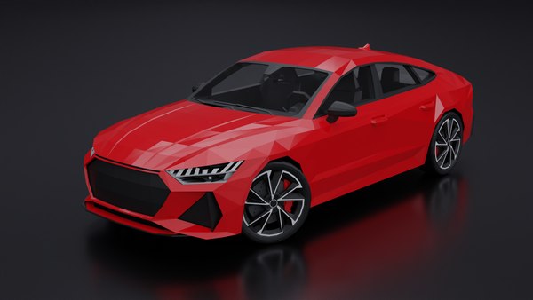 modelo 3d Audi RS7 Sportback 2020 de baja poligonización - TurboSquid ...
