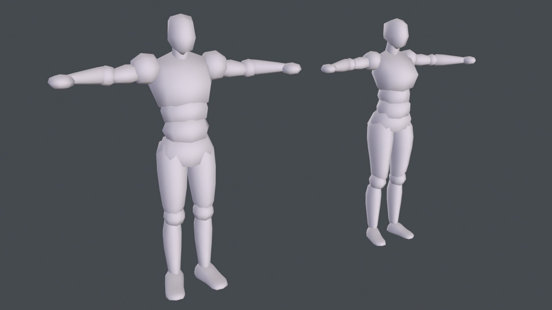 Rigged Dummy Characters For Game Prototyping 3D Model - TurboSquid 2046993