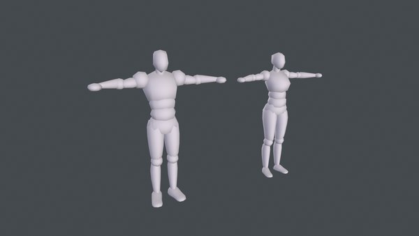Rigged Dummy Characters for Game Prototyping 3D model - TurboSquid 2046993