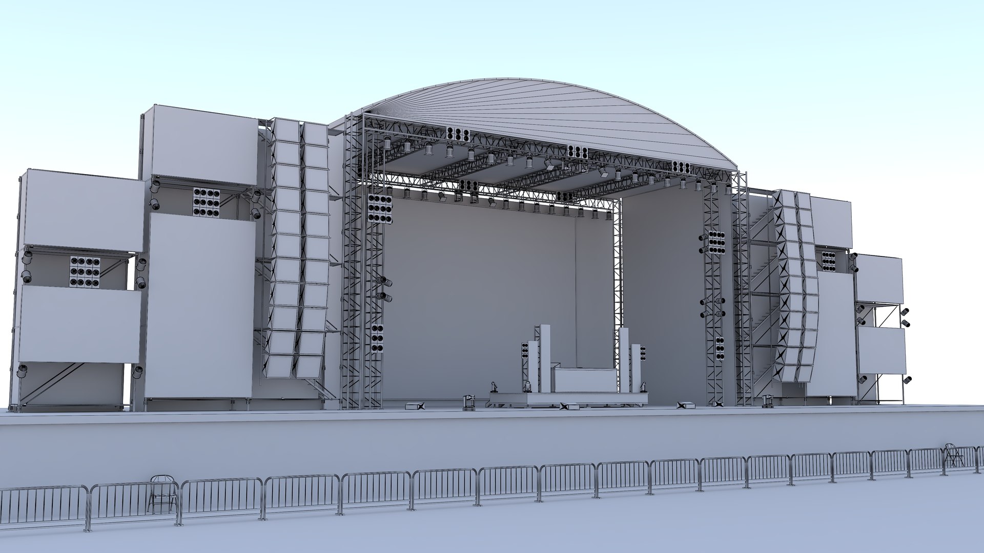 Mega Stage DJ Set 3D model - TurboSquid 1894956