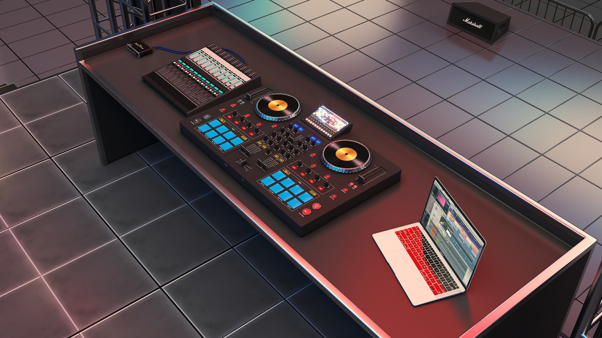 Mega Stage DJ Set 3D Model - TurboSquid 1894956