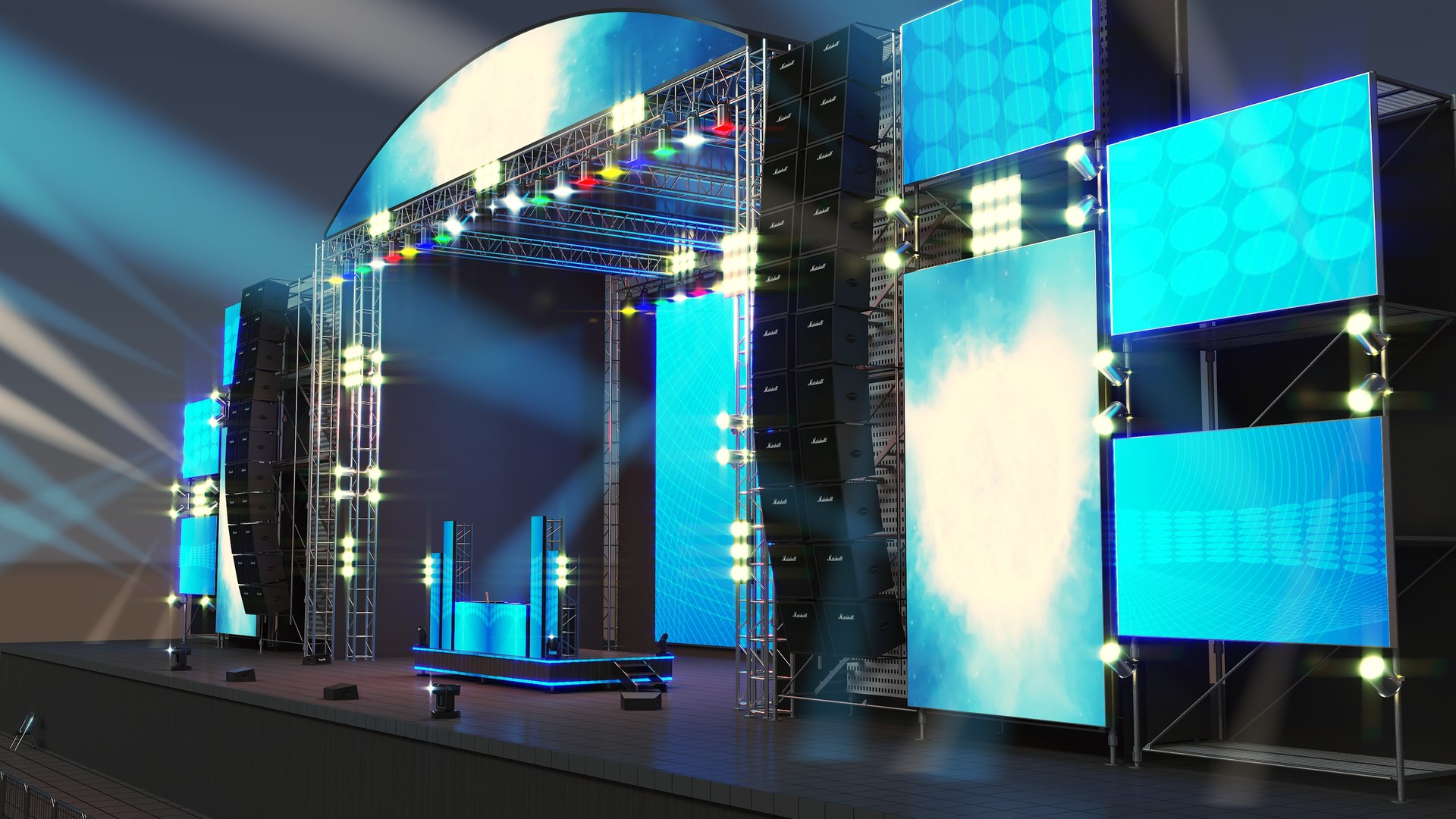 Mega Stage DJ Set 3D Model - TurboSquid 1894956
