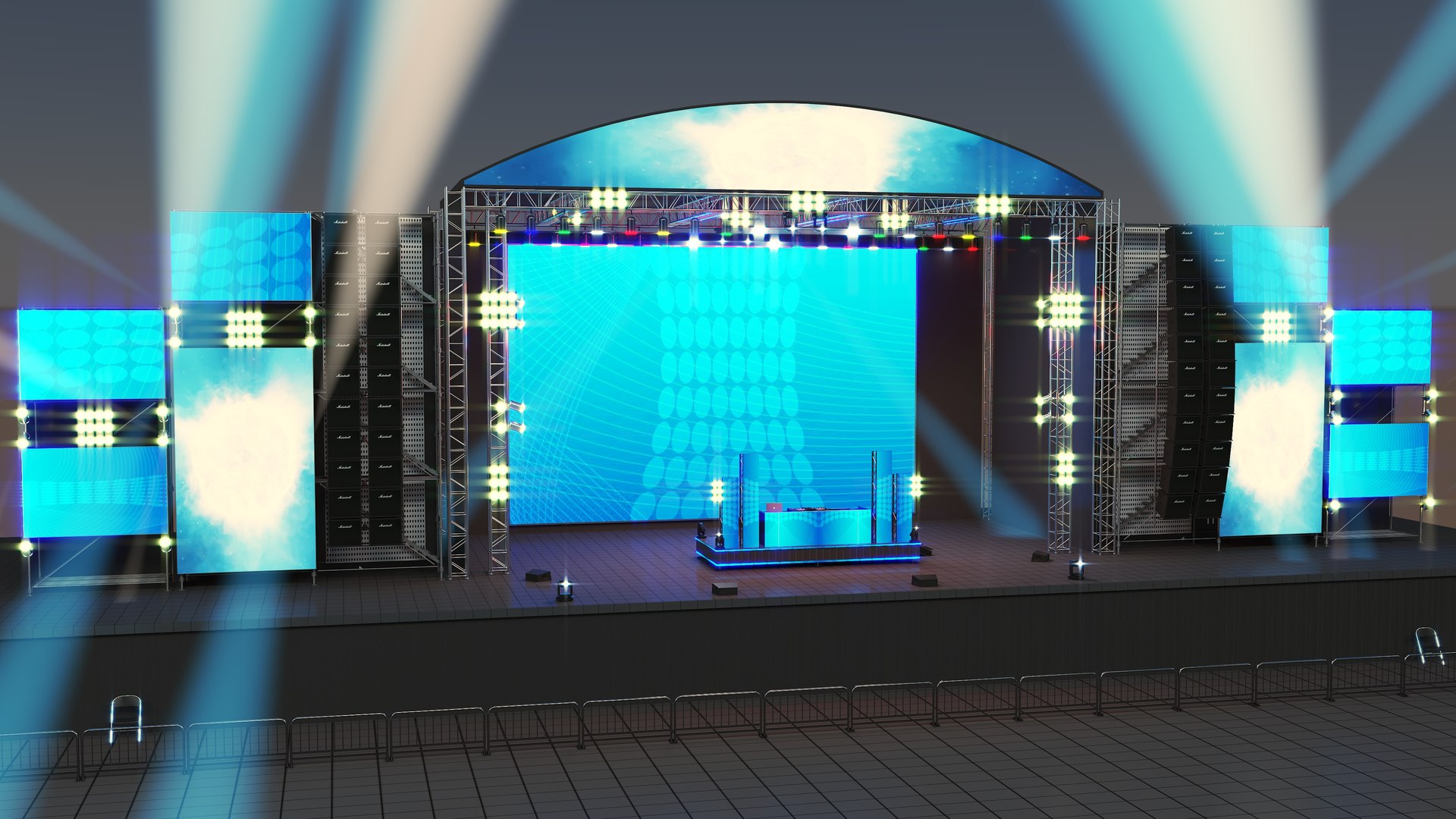 Mega Stage DJ Set 3D Model - TurboSquid 1894956