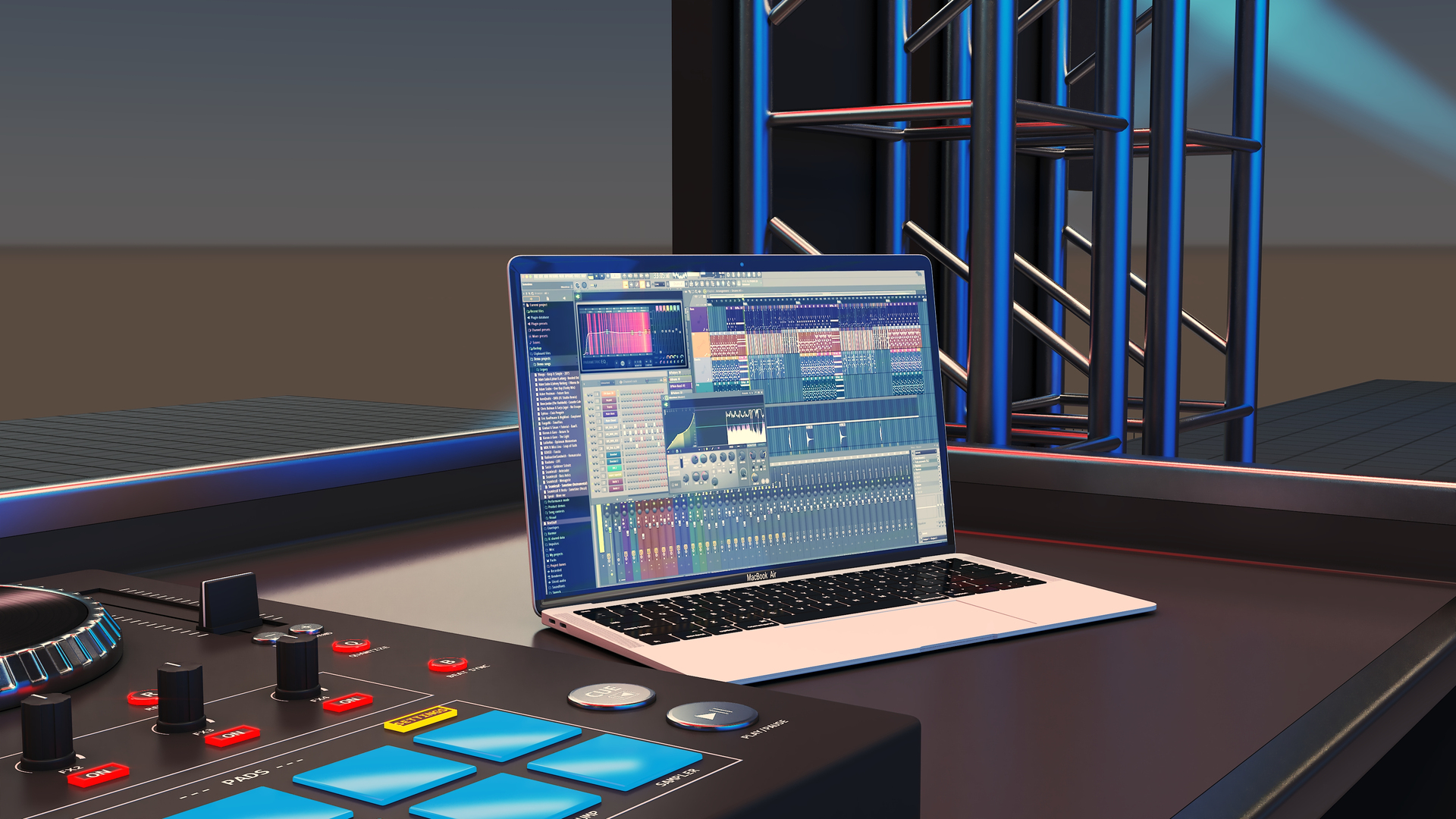 Mega Stage DJ Set 3D model - TurboSquid 1894956