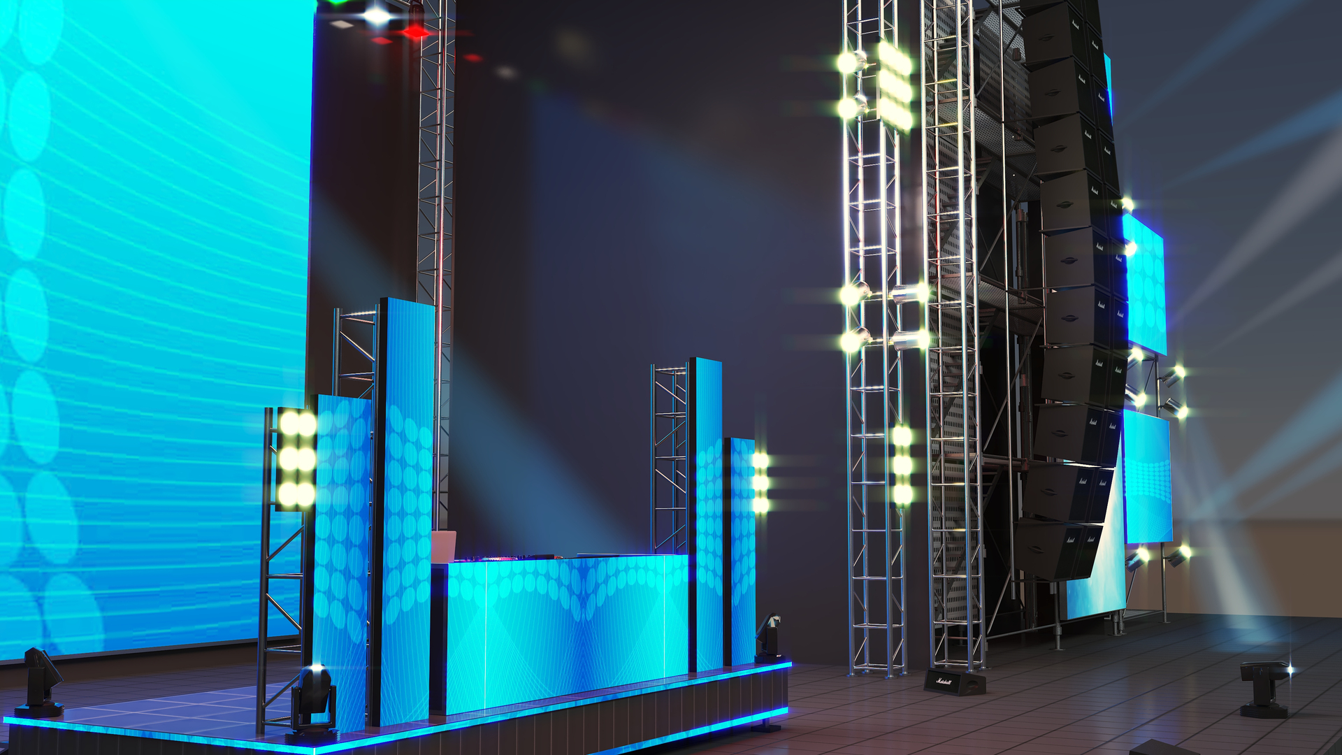 modèle 3D de Set DJ Mega Stage - TurboSquid 1894956