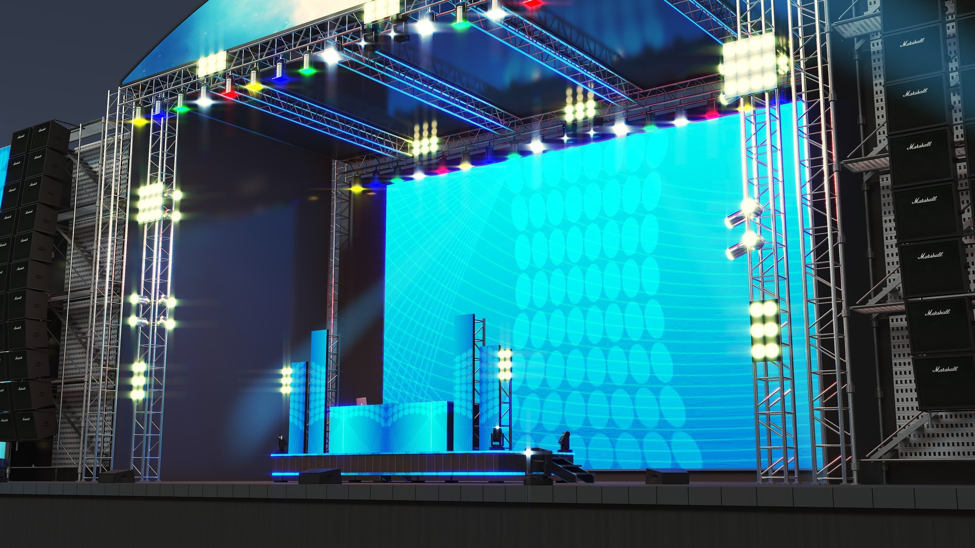 Mega Stage DJ Set 3D Model - TurboSquid 1894956