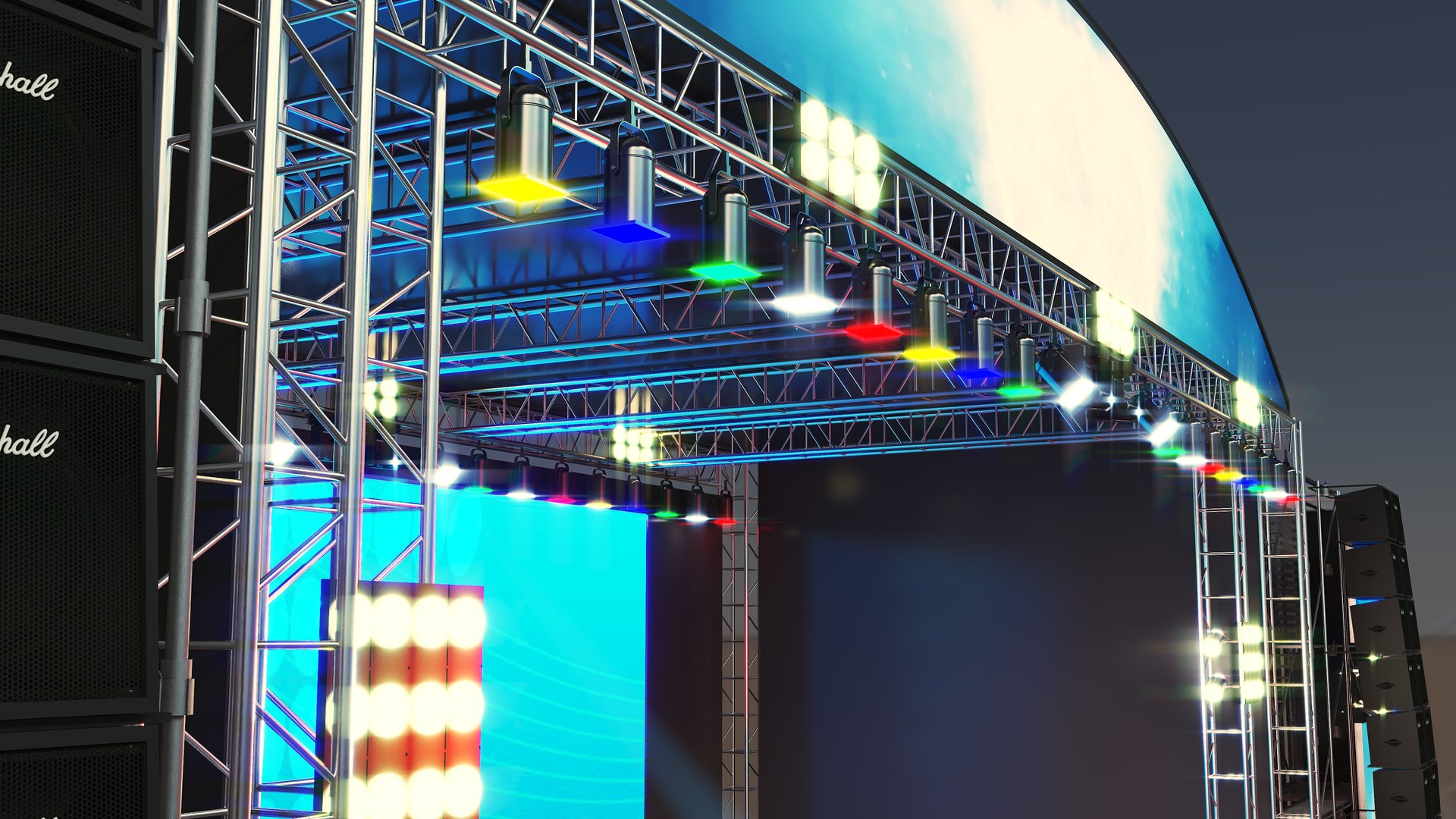 Mega Stage DJ Set 3D model - TurboSquid 1894956