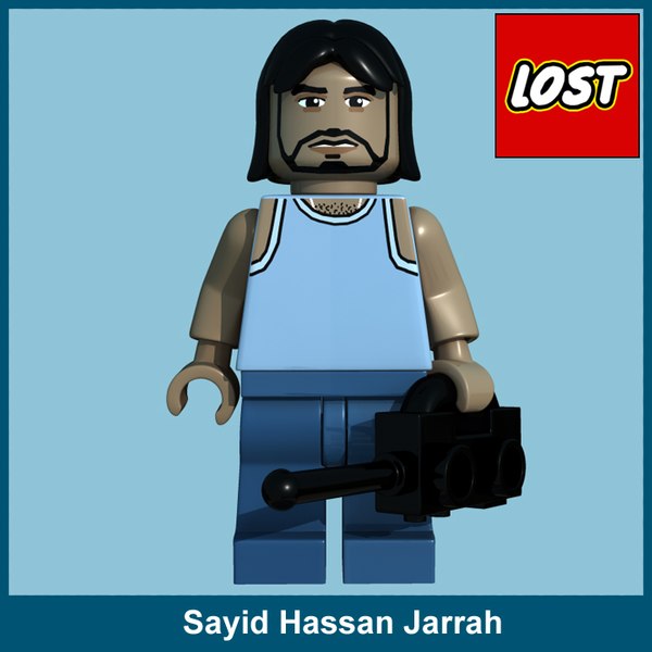 lego lost minifigure character pack 3d ma