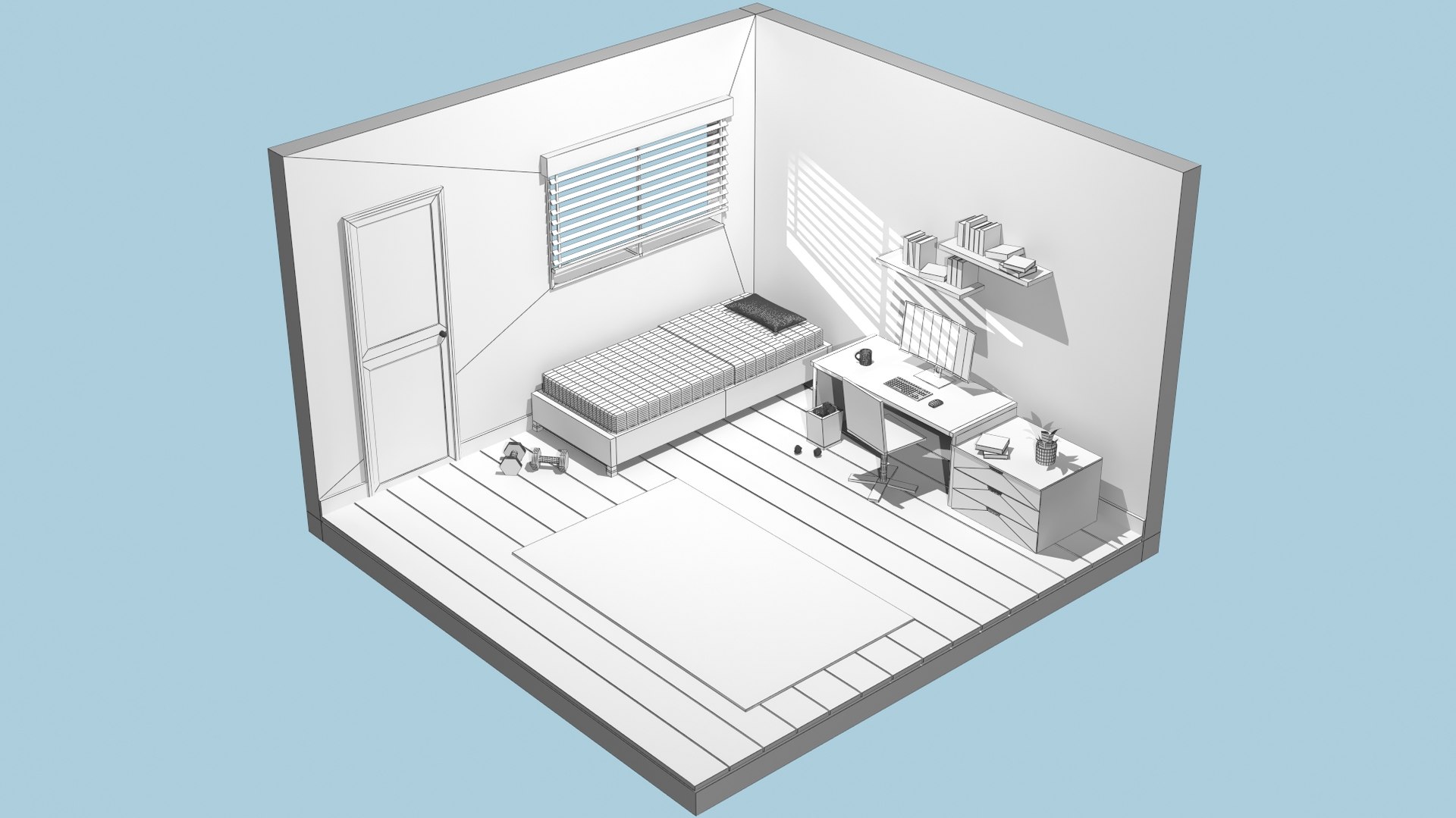 Isometric Room 3D Model - TurboSquid 1458692