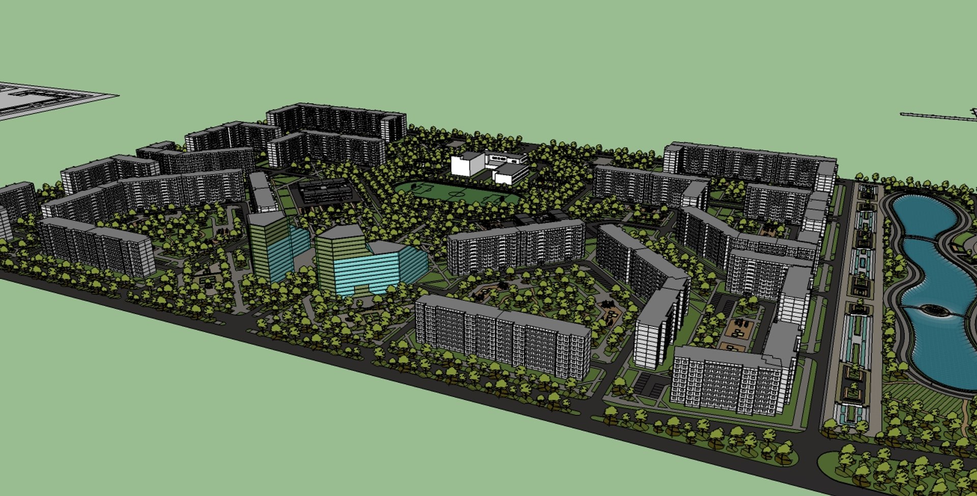 3d Housing Estate Model