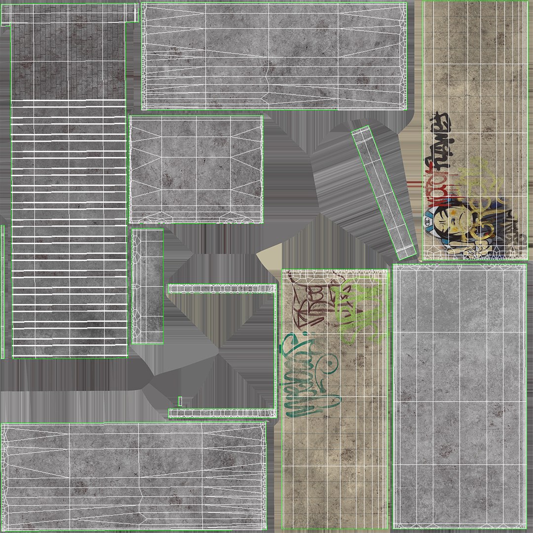 3D Subway Entrance 04 Destroyed - TurboSquid 1987626