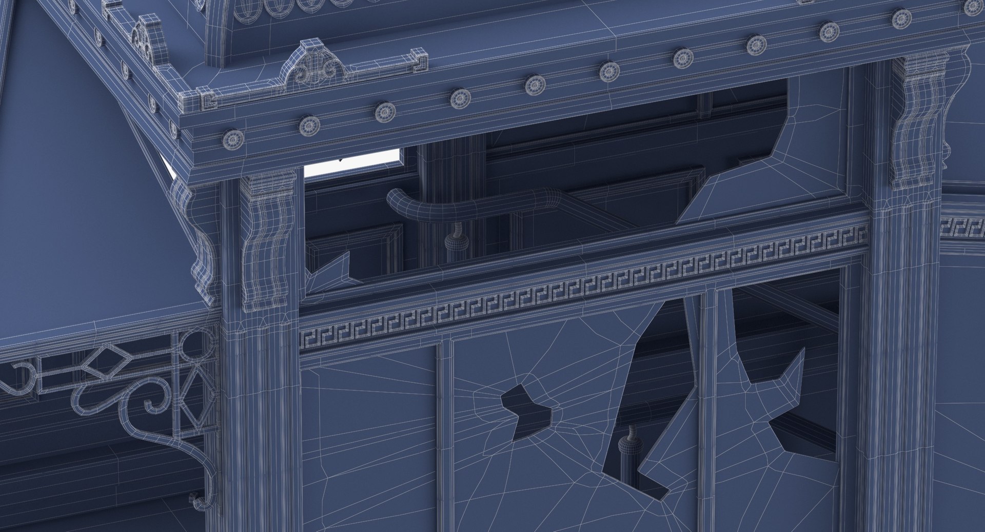 3D Subway Entrance 04 Destroyed - TurboSquid 1987626