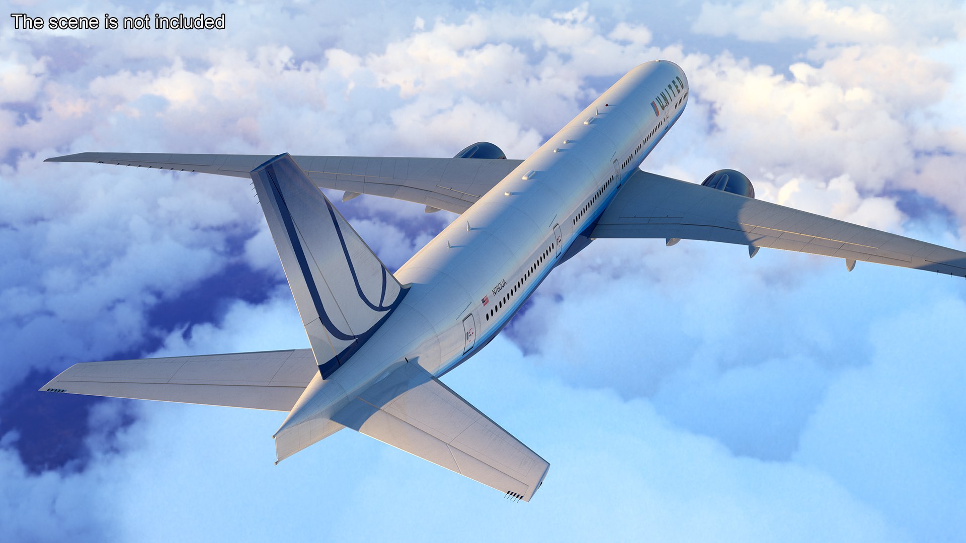 3D Boeing 777 United Airlines Rigged For Maya Model - TurboSquid 2397777