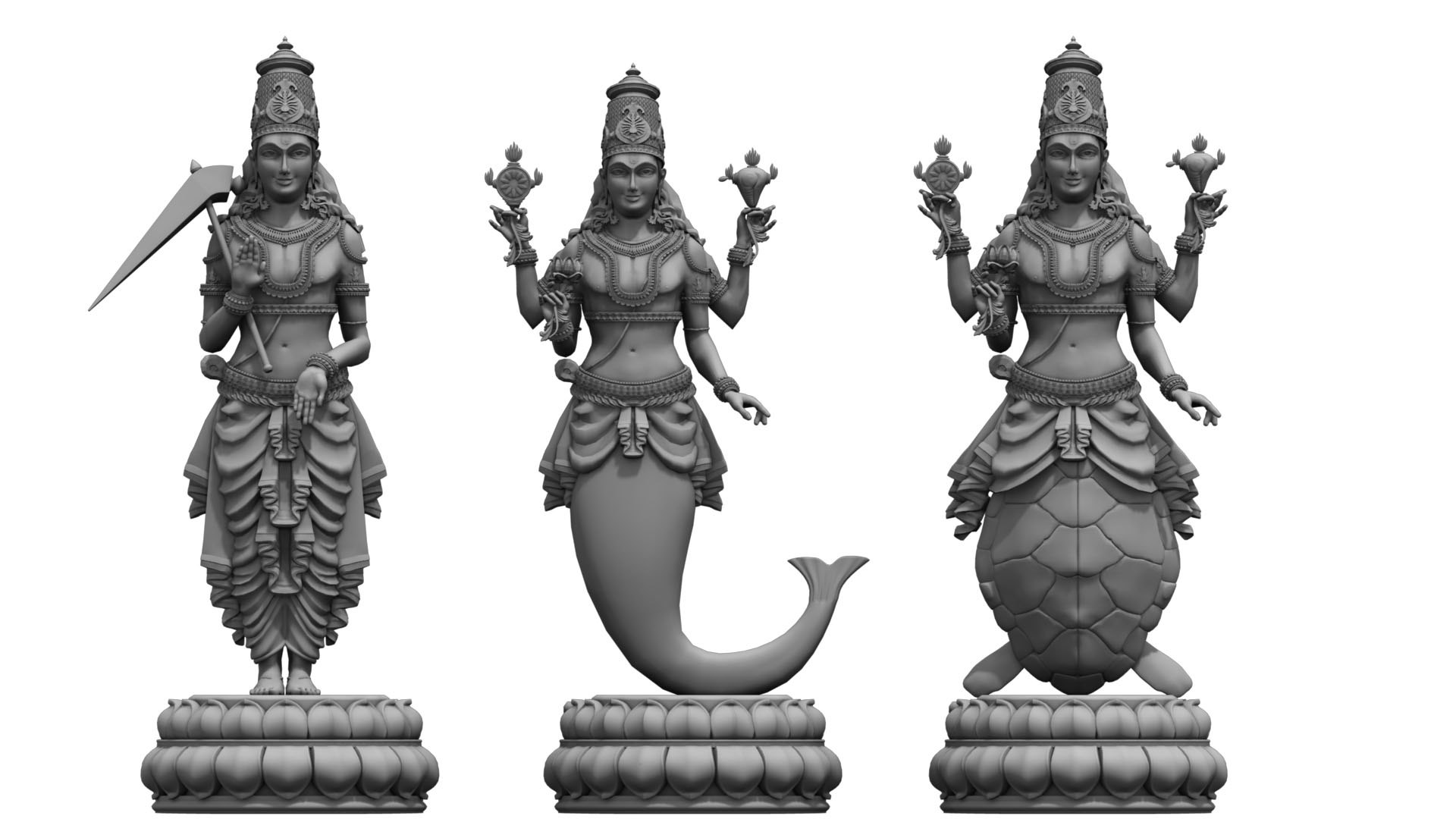 3D Dashavatar Gods Vishnu 3d Models Model - TurboSquid 1788883