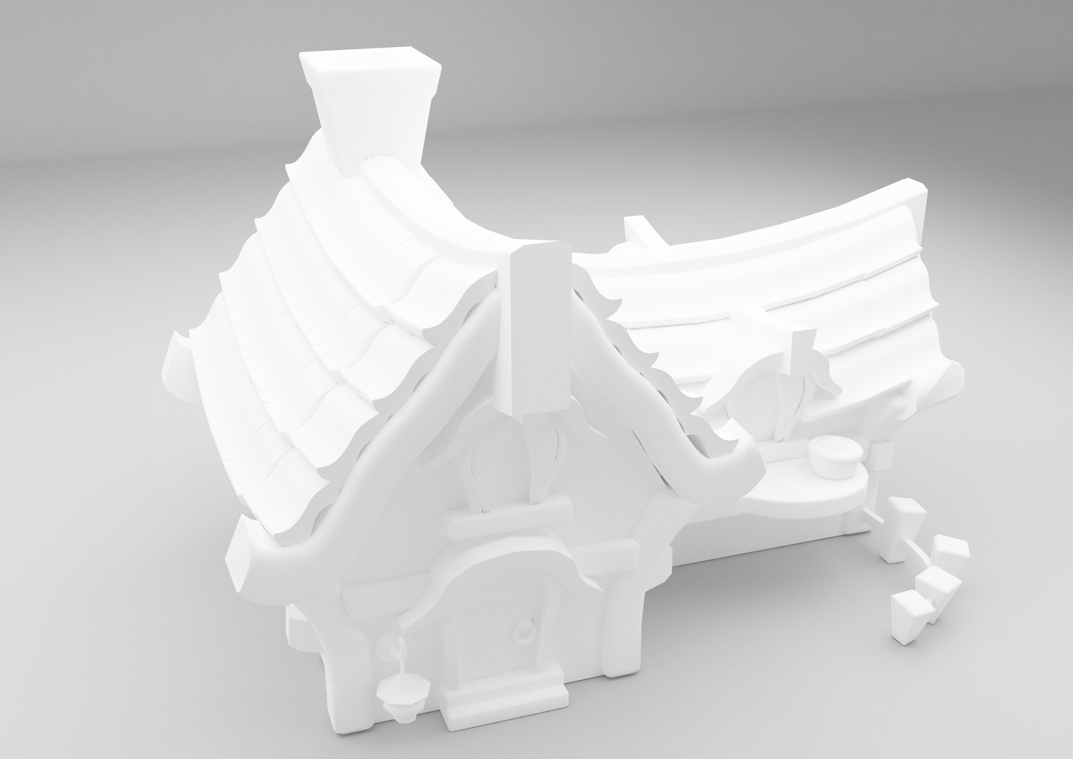 3D Printable Cartoon House Print Model - TurboSquid 1263495