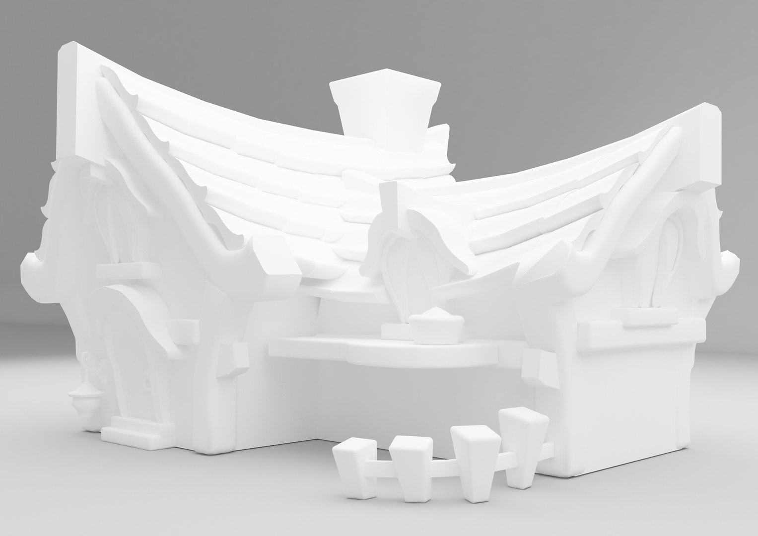 3D Printable Cartoon House Print Model - TurboSquid 1263495