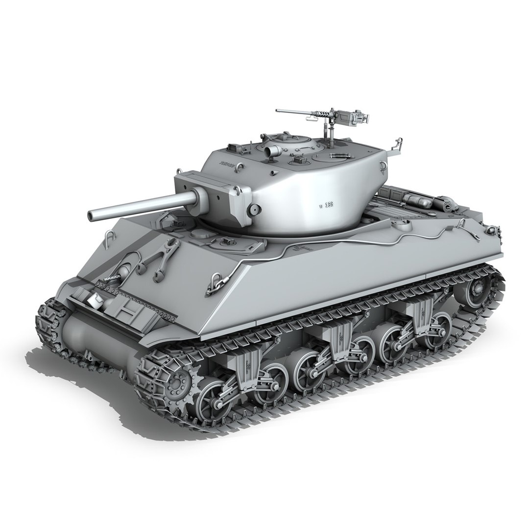 M4a3e2 Sherman - Lt 3d Model
