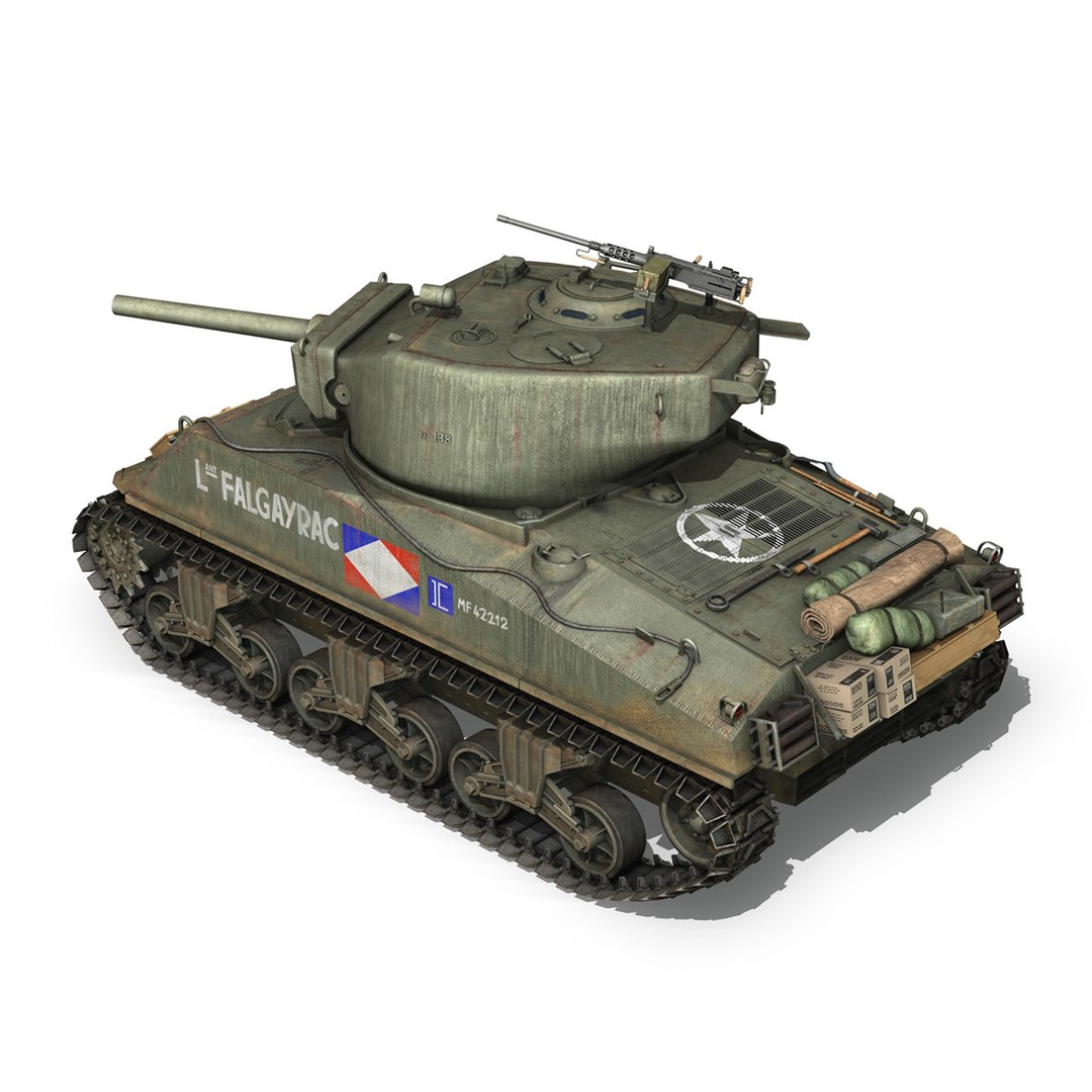 M4a3e2 Sherman - Lt 3d Model