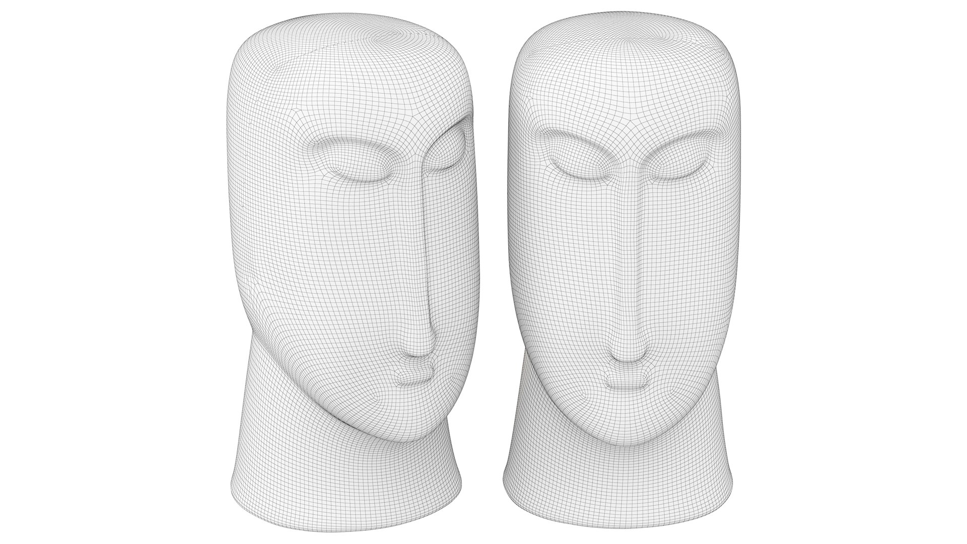 3D Sculpture Abstract Face - TurboSquid 2432008
