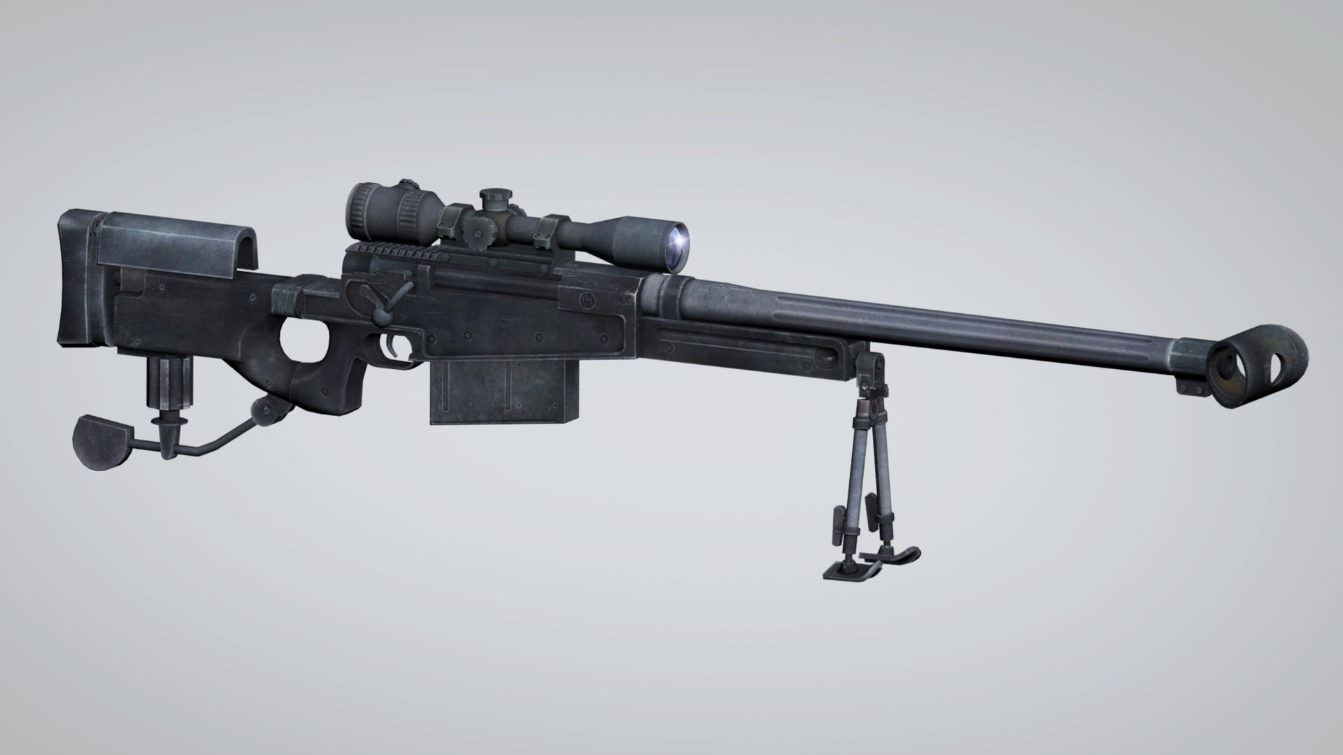 Sniper Rifle Aw50 Model - TurboSquid 1352436