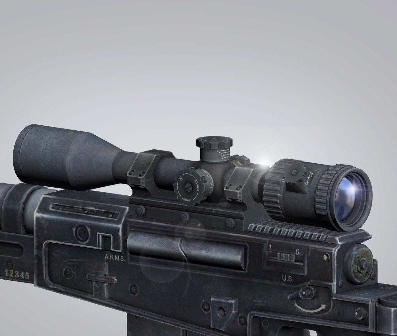 Sniper Rifle Aw50 Model - TurboSquid 1352436