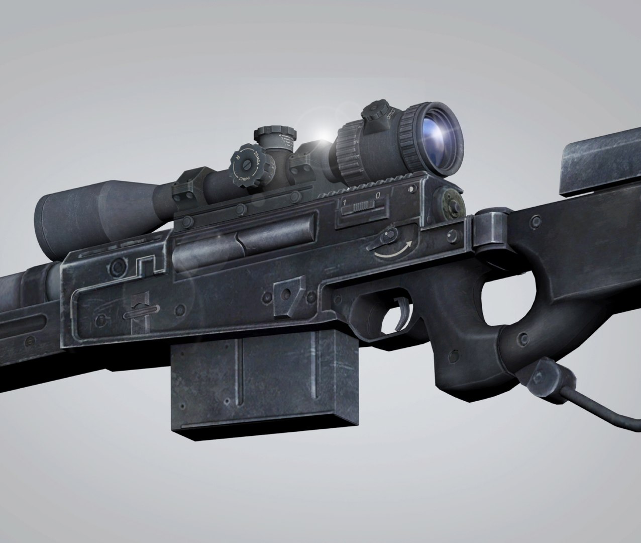 Sniper Rifle Aw50 Model - TurboSquid 1352436