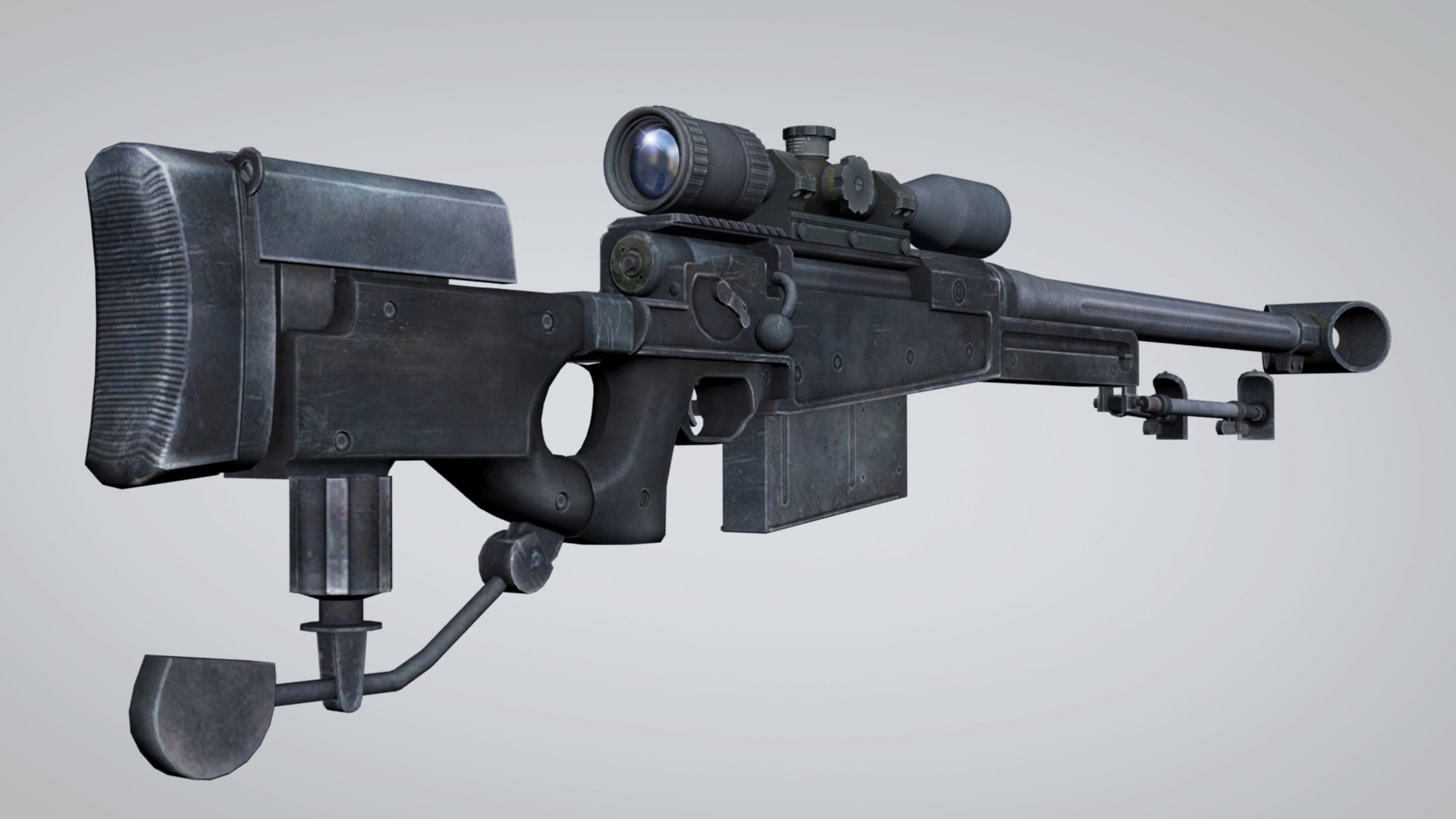 Sniper Rifle Aw50 Model - TurboSquid 1352436