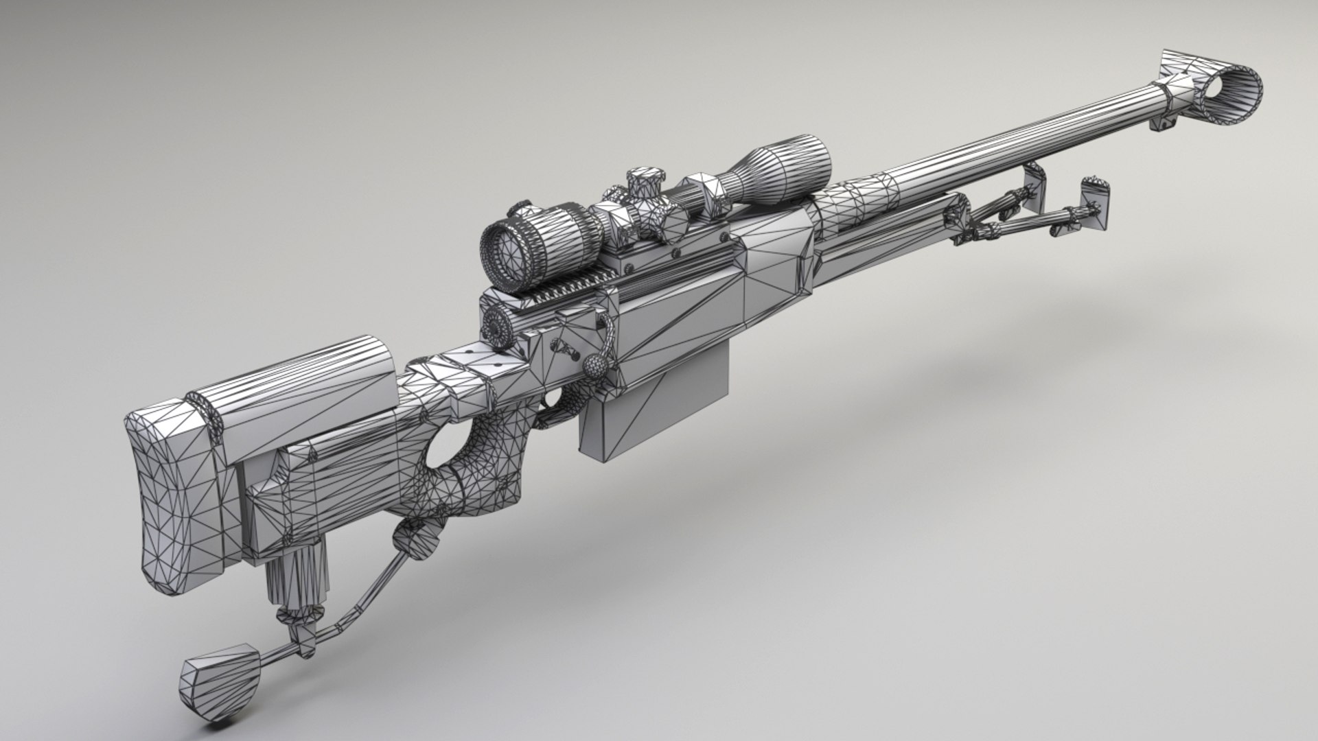 Sniper Rifle Aw50 Model - TurboSquid 1352436