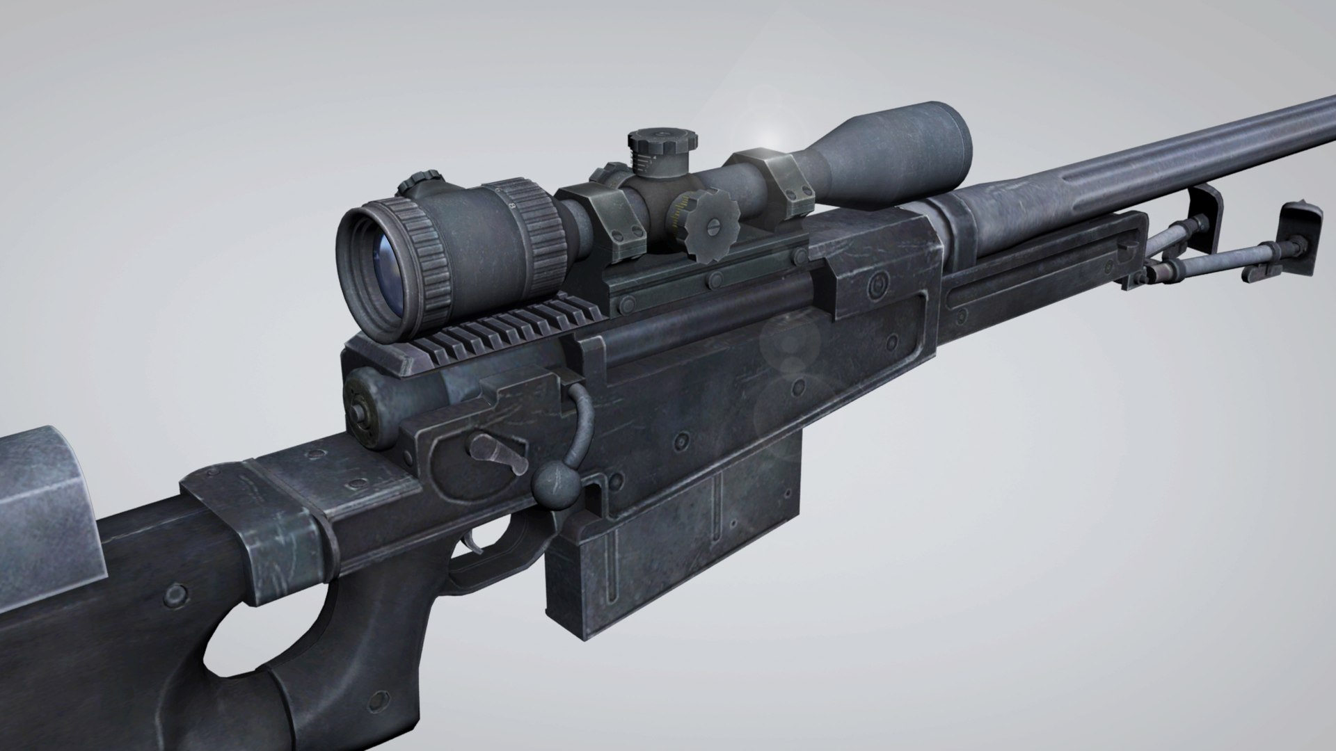 Sniper Rifle Aw50 Model - TurboSquid 1352436