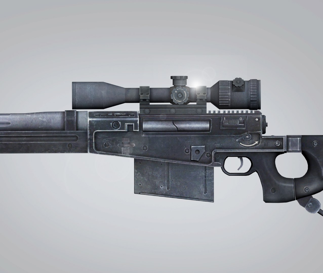 Sniper Rifle Aw50 Model - TurboSquid 1352436