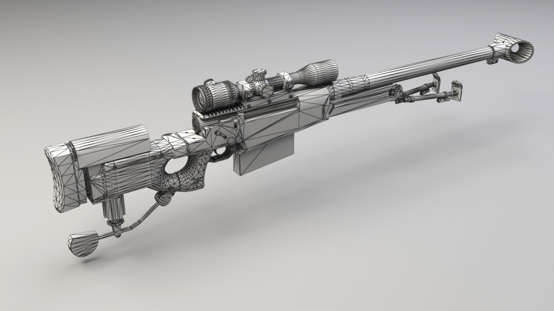 Sniper Rifle Aw50 Model - TurboSquid 1352436