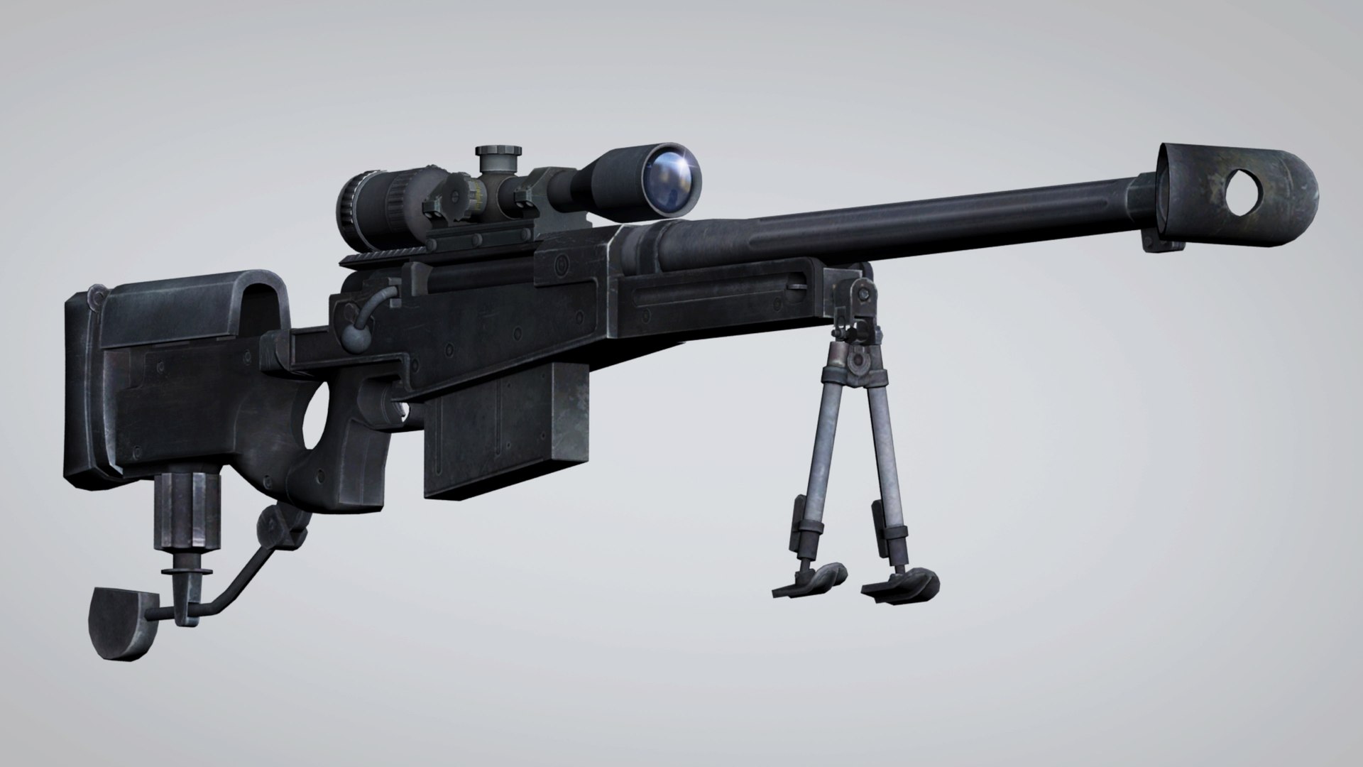 Sniper Rifle Aw50 Model - TurboSquid 1352436