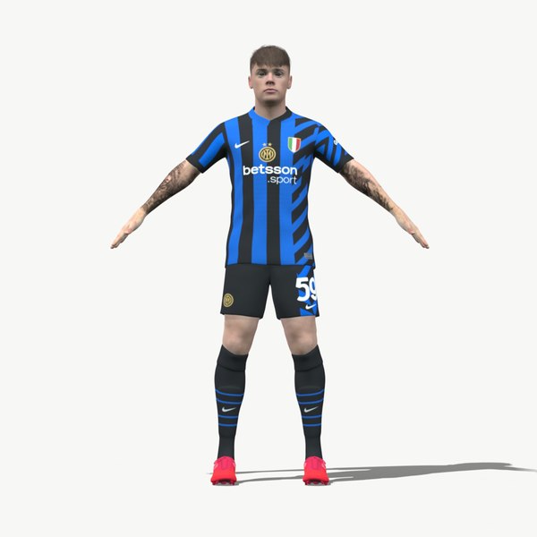 modelo 3d Nicola Zalewski, Inter de Milán 2025, en 3D - TurboSquid 2368750