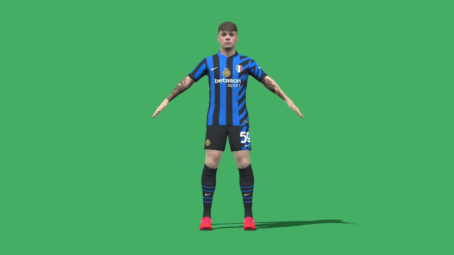 3D 3D Rigged Nicola Zalewski Inter Milan 2025 Model - TurboSquid 2368750