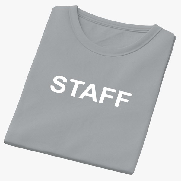 3D Female Crew Neck Folded Gray Staff 01 - TurboSquid 1758959