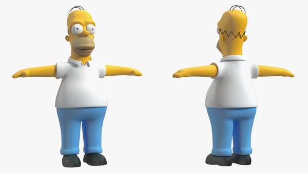 modelo 3d Homero Simpson aparejado - TurboSquid 2163504