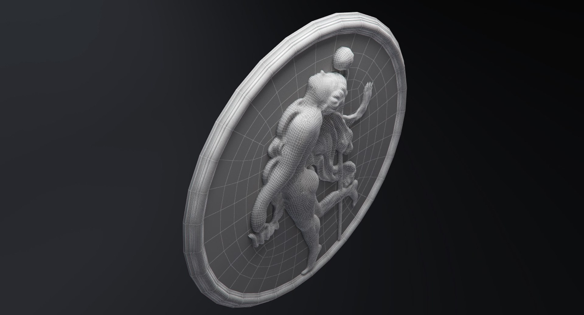 3d Model Panel Men Figure